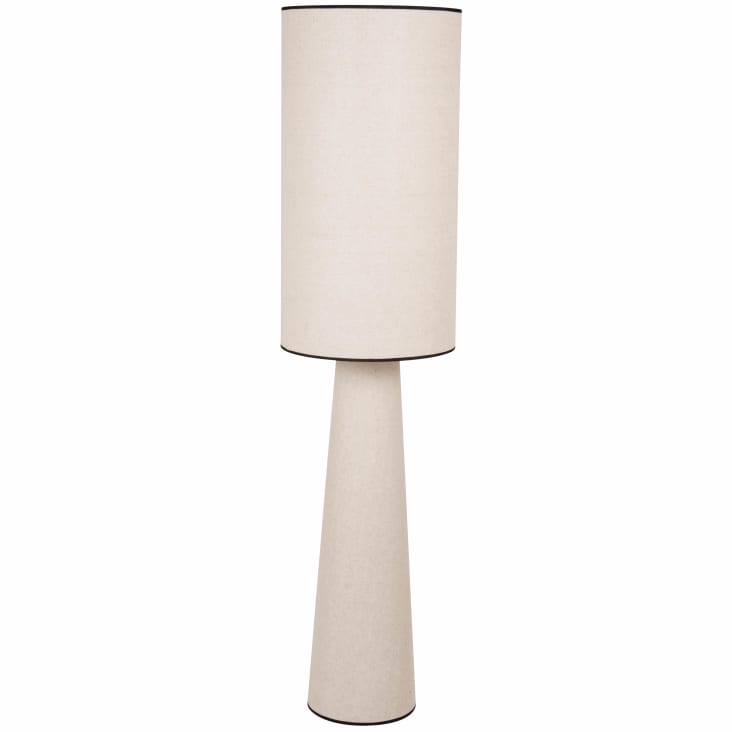 Staande lamp van gerecycleerd polyester, beige en zwart H140 CANABASSAS ...