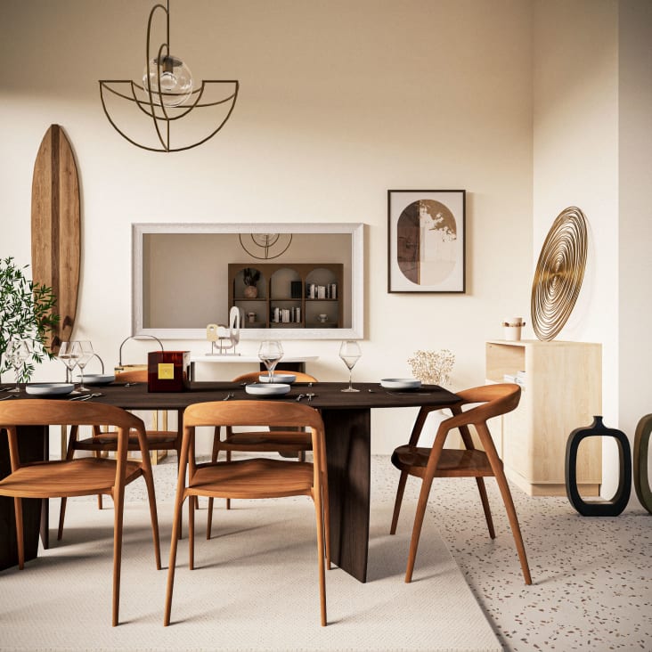 Table à manger en bois d'acacia 10/12 personnes L230 Lausanne | Maisons ...