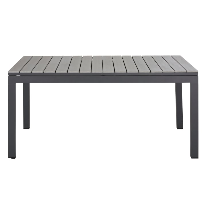 Table de jardin extensible en aluminium gris anthracite et composite ...