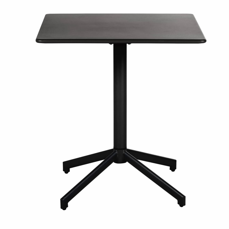 Table de restaurant rabattable en acier noir 2 personnes L70 Topia ...