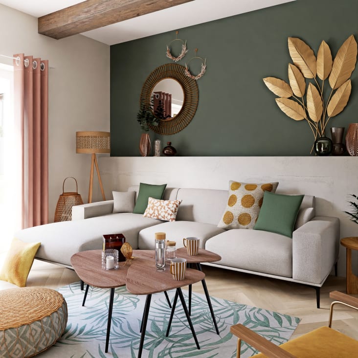 Tables gigognes en acacia et métal noir Gingerall | Maisons du Monde