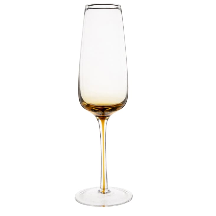 Taça de champanhe em vidro com infusão de ocre amarelo Ny | Maisons du ...