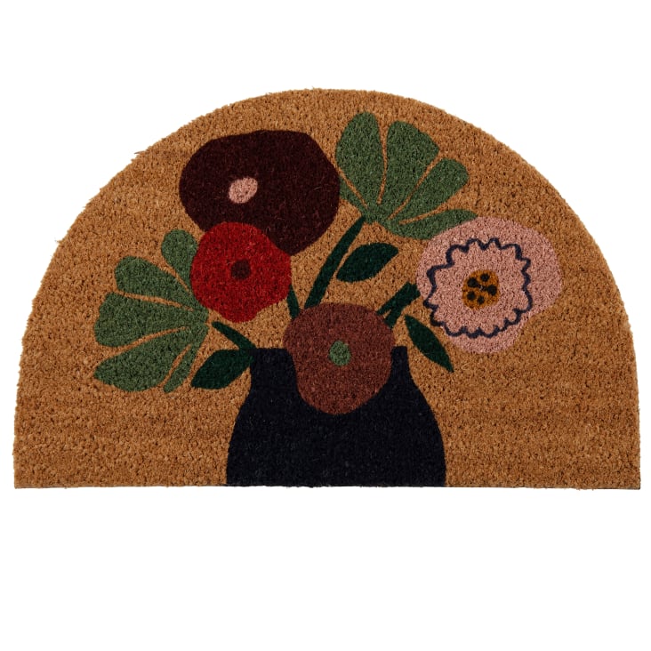 Tapete de fibra de coco multicolorido 40x60 Tulipa | Maisons du Monde