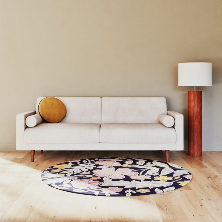 Tapis rond tufté motif floral multicolore D160 Bloma | Maisons du Monde