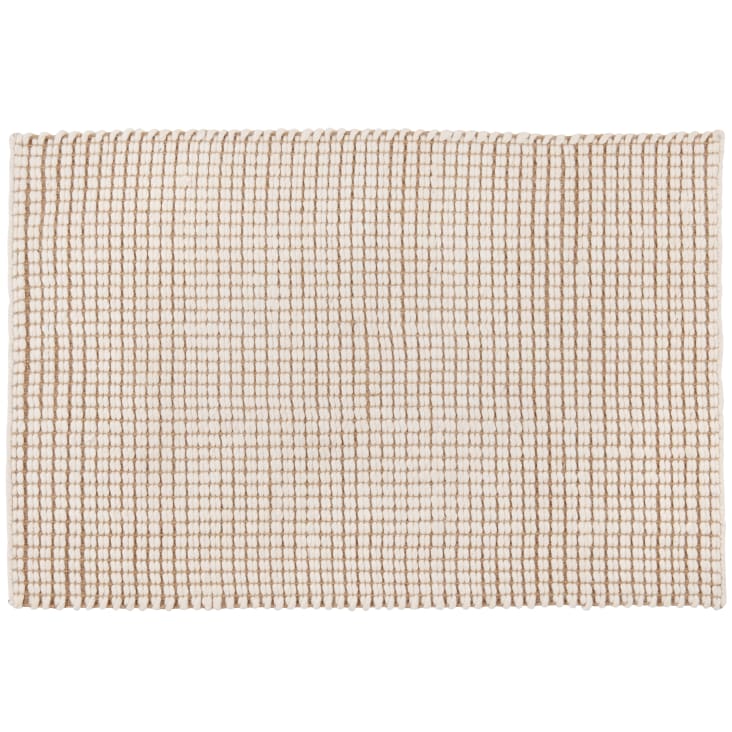 Tapis tissé beige 60x90 LISETO | Maisons du Monde