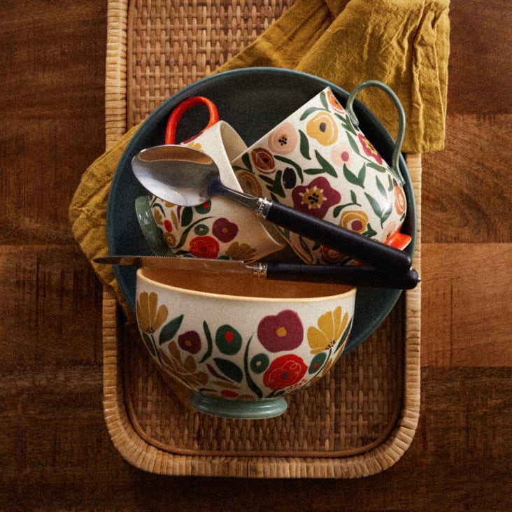 Tasse aus Steingut mit Blumenmuster Marylou | Maisons du Monde