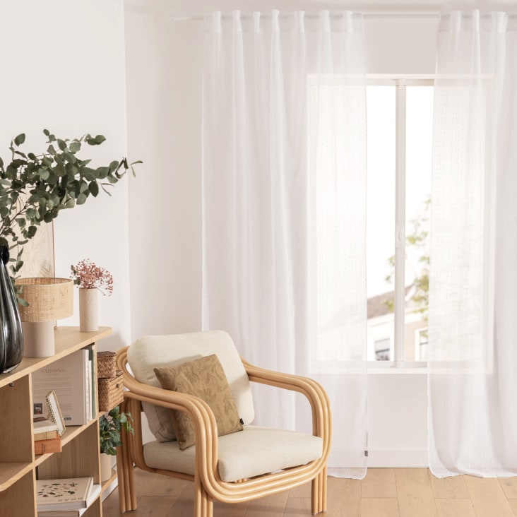 Tenda in voile bianca con passanti nascosti, al pezzo 140x250 cm Loisin ...