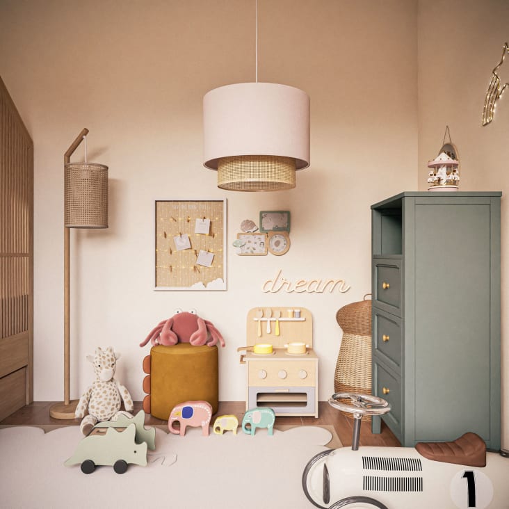 Teppich aus recycelter, getufteter und gewebter Baumwolle, beige und ... Teppich aus recycelter, getufteter und gewebter Baumwolle, beige und ...