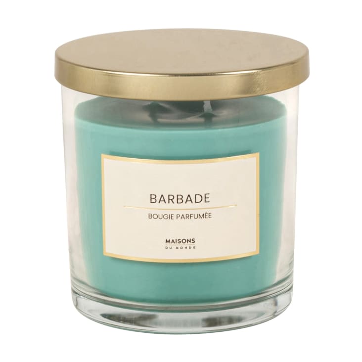 Turquoise geurkaars in glas 10x11 Colorama | Maisons du Monde