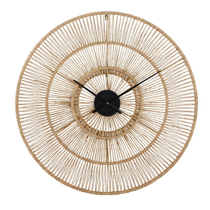 Uhr aus geflochtener Jute, beige D90cm Beatriz | Maisons du Monde