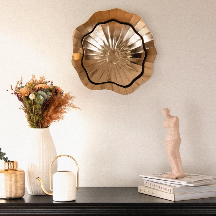 Vase en grès strié écru H31 | Maisons du Monde