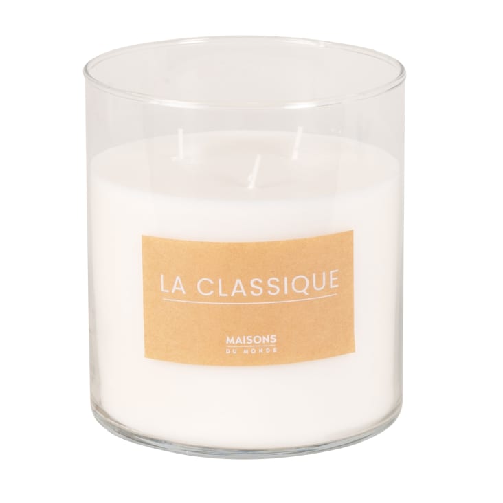 Witte glazen kaars La Classique | Maisons du Monde