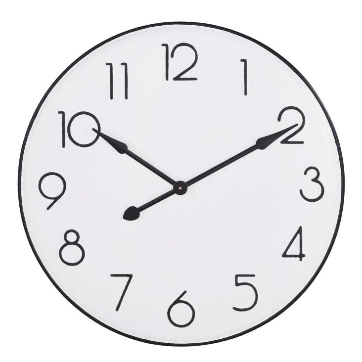 Witte metalen klok, 80 x 80 cm Roman | Maisons du Monde