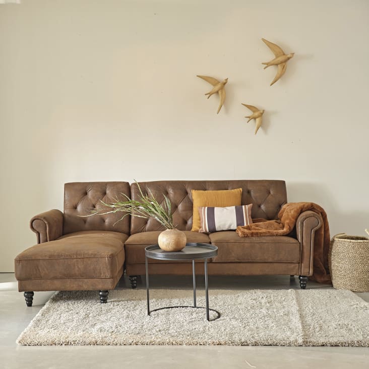 Zwarte en vergulde bijzettafels van gerecycleerd aluminium en metaal (2 ...