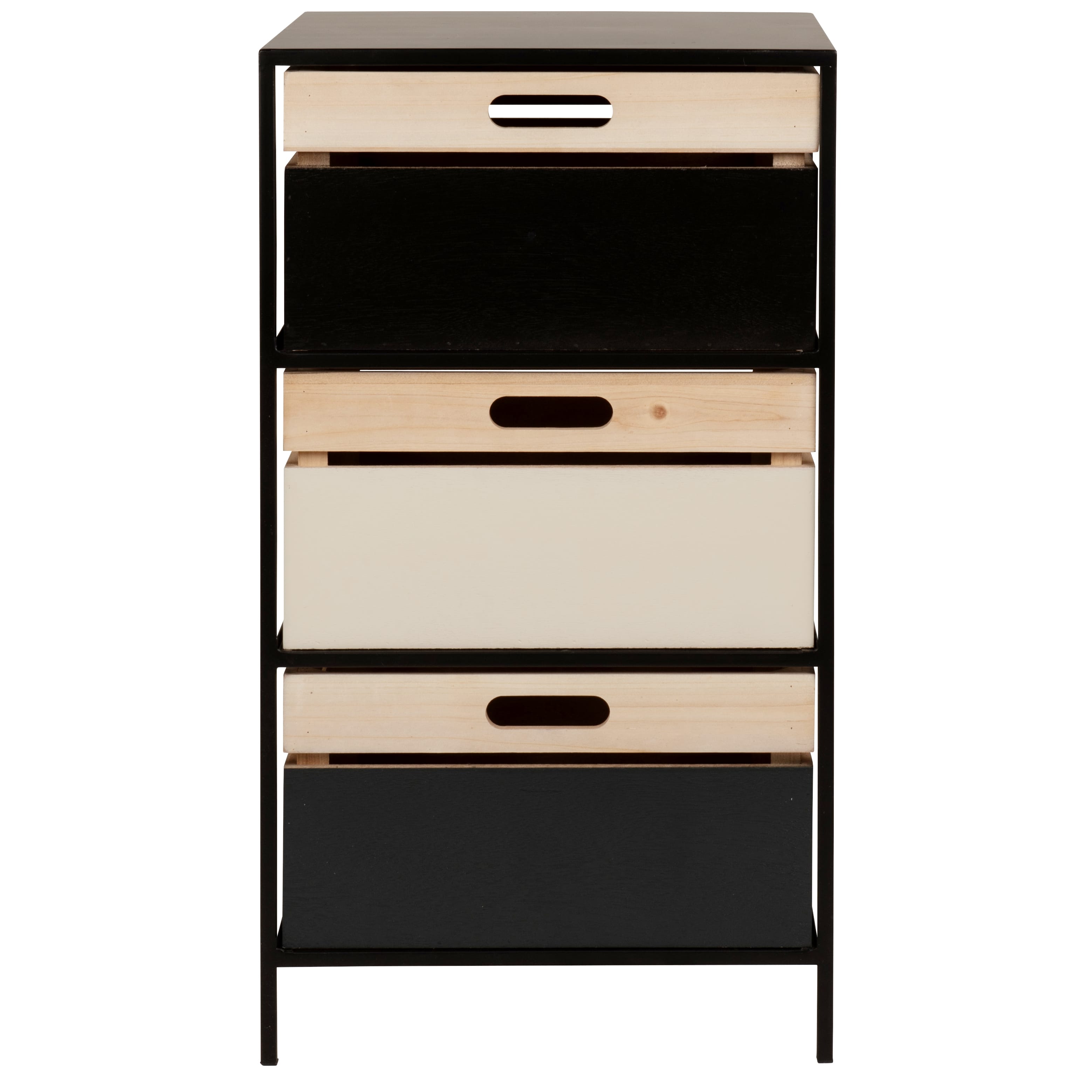 Petit meuble de rangement 3 tiroirs tricolore - Conseils Maison