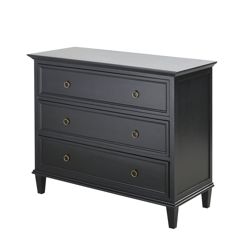 Commode 3 tiroirs noire L100 Cambronne | Maisons du Monde