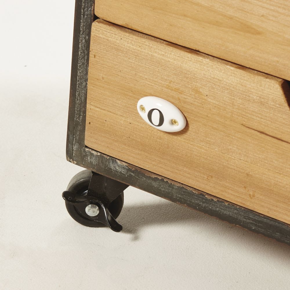 Meuble de rangement 12 tiroirs à roulettes Harold | Maisons du Monde