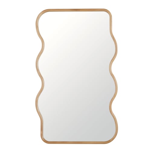 Grand miroir déstructuré ondulé en bois de paulownia 99x160 Felipe ...