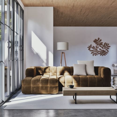 Lámpara con pie de madera de roble y pantalla blanca Alt.165 Madoka ...