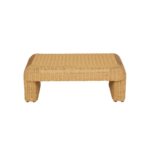 Mesa de centro profissional para área externa em resina de vime ...