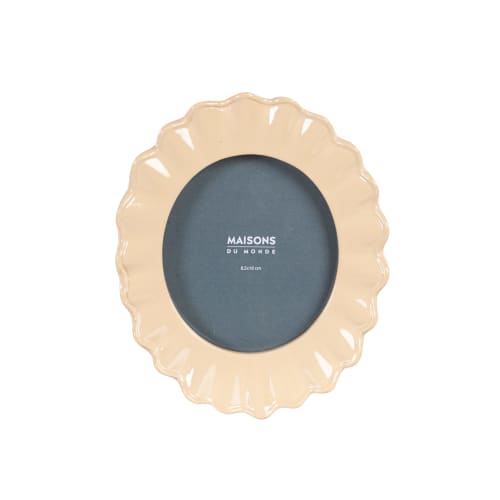 Moldura de foto oval festonada em resina amarela 8x10 Rosa | Maisons du ...