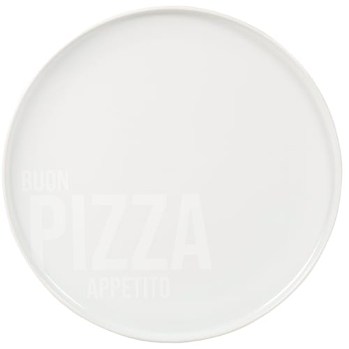 Pizza bord in wit keramiek | Maisons du Monde