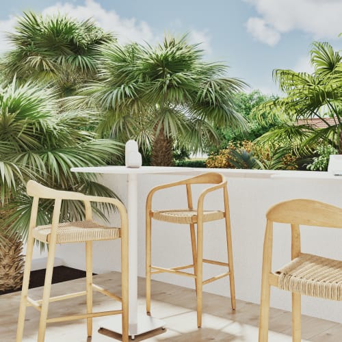 professionnele hoge tafel van kleiachtig staal voor 2 personen B70 Topia Business | Maisons du Monde