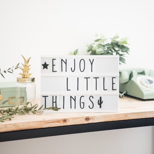 Verlichte doos met tekst A4 LIGHTBOX | Maisons du Monde