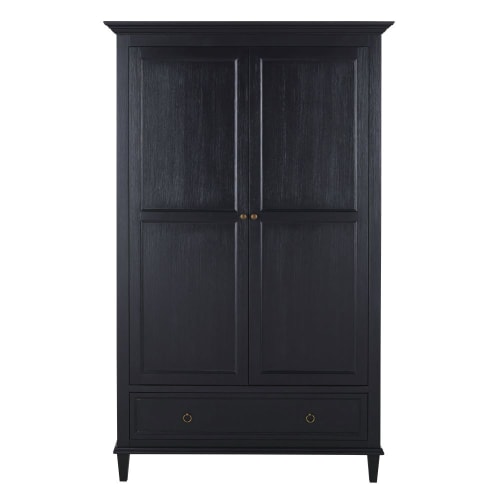 Zwarte kast met 2 deuren en 1 lade Cambronne | Maisons du Monde