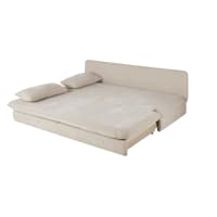 Canapé d'angle convertible velours côtelé Beige Droit Jade | Maisons du ...