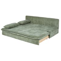Canapé convertible velours 4 places beige Calito | Maisons du Monde