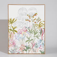 Bedruckte und bemalte Leinwand mit gelben Zitronen, 37 x 52 cm ...