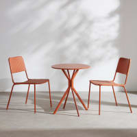 Tuintafel van staal met groen zellige-effect tegelblad, 6 personen ...