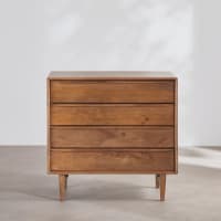 Commode effet bois Noir et Doré LARS | Maisons du Monde