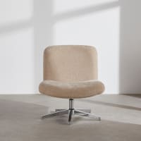 Chauffeuse capitonnée en tissu texturé - marron glacé Elaia | Maisons ...