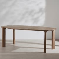Table ronde 4 places en manguier massif clair Rivano | Maisons du Monde