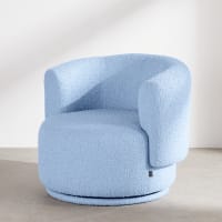 Chauffeuse capitonnée en tissu texturé - marron glacé Elaia | Maisons ...