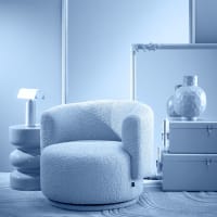 Chauffeuse capitonnée en tissu texturé - marron glacé Elaia | Maisons ...