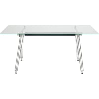 Scrivania in vetro temprato trasparente cm H.74 x L.120 x P.60 Stamford ...