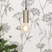 Suspension en verre ambré et métal doré OMAJA | Maisons du Monde