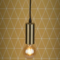 Suspension en verre ambré et métal doré OMAJA | Maisons du Monde