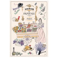 Torchon Pains de France en coton ecru 48 x 72 Gastronomie et vin ...