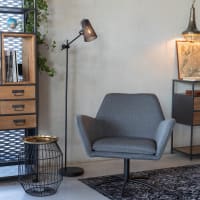 Lámpara de pie de metal negro Bucklehead | Maisons du Monde