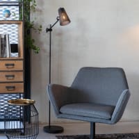 Lámpara de pie de metal negro Bucklehead | Maisons du Monde