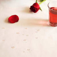 Nappe ronde anti-taches blanc 140cm Rodas blanco | Maisons du Monde