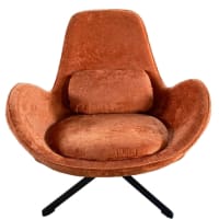 Drehsessel aus grauem Samt Asti | Maisons du Monde