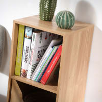 Bureau cannage et décor bois avec 2 portes Bohème | Maisons du Monde