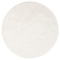 Tappeto tondo tinta unita bianco beige 100% materiale riciclato 200 D ...