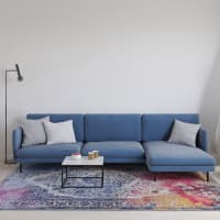 Tappeto piatto fantasia cachemire sfumature di blu 120x170 Grace ...