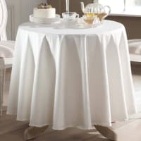 Nappe ronde anti-taches blanc 140cm Rodas blanco | Maisons du Monde